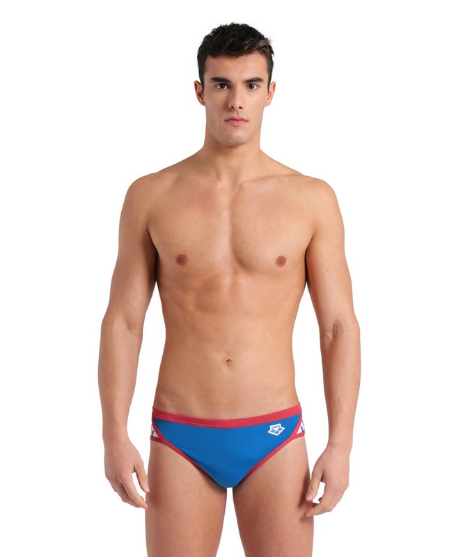 Mens Arena Icons Swim Briefs Solid Bluered Oprema Za Plivanje Centarsport